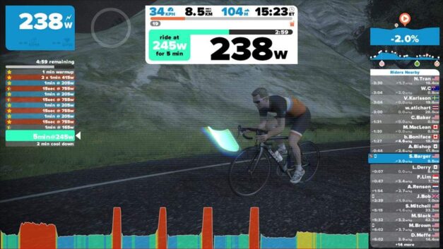 What is the heads up display/screen I see front of some riders? | Zwift ...
