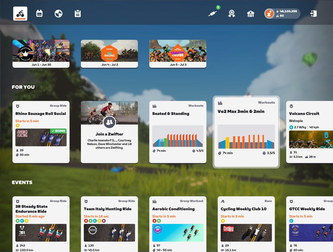 “For You” Recommendations Added to Home Screen | Zwift Insider