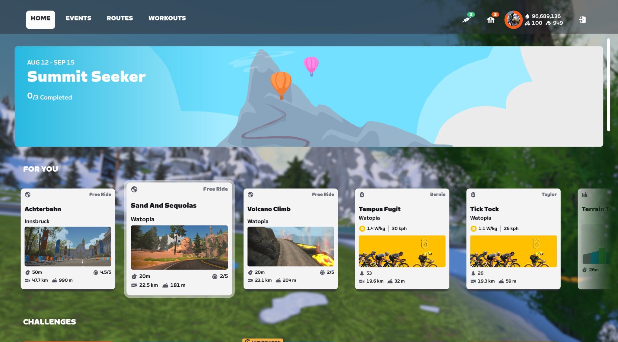 “Summit Seeker” Challenge Launched | Zwift Insider